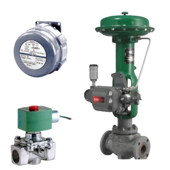 Fisher DVC6200 Control Valve and Asco Solenoid Valve and Other Valve ...