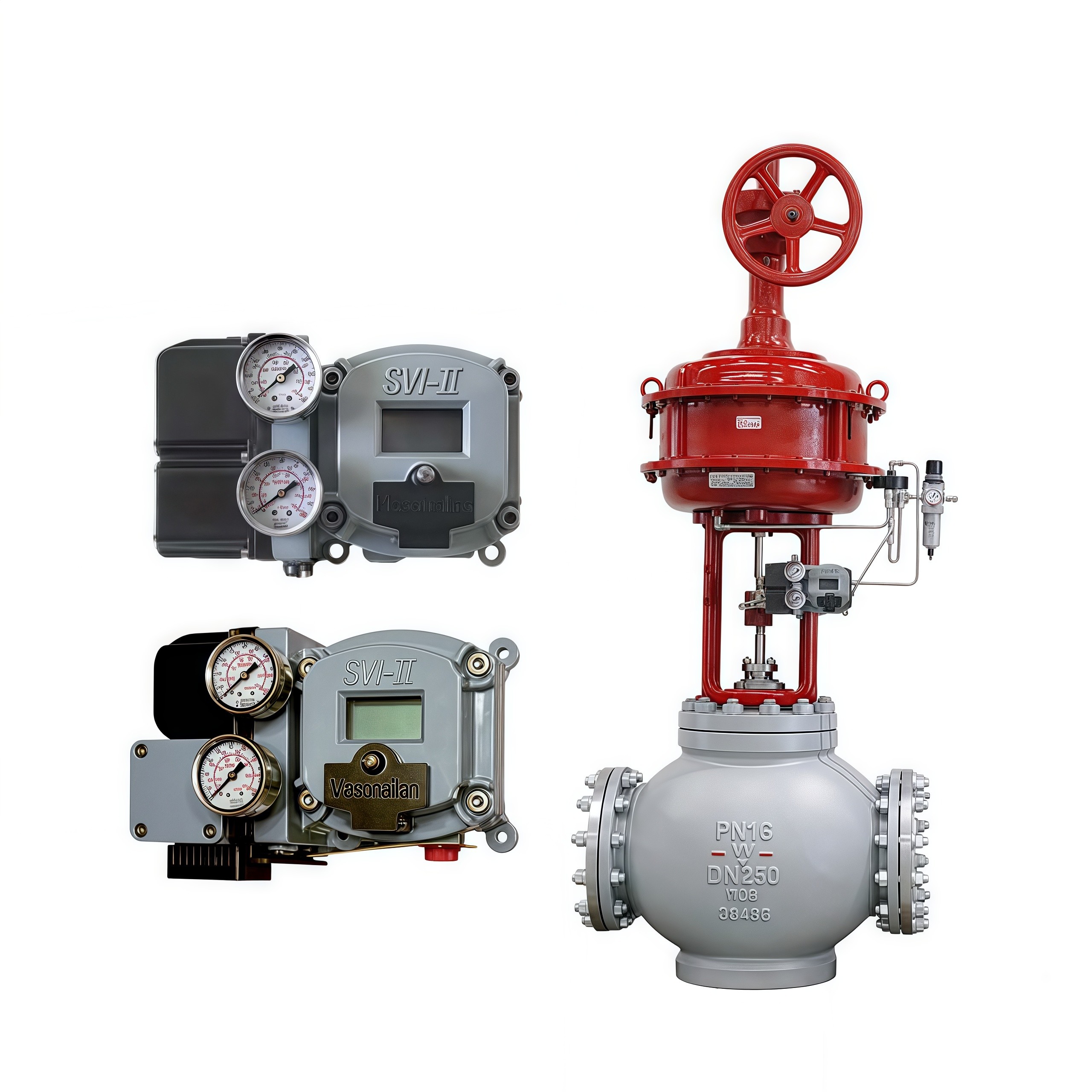Stock Supplier Industrial Pneumatic Flow Control Valve Masoneilan SVI2 ...