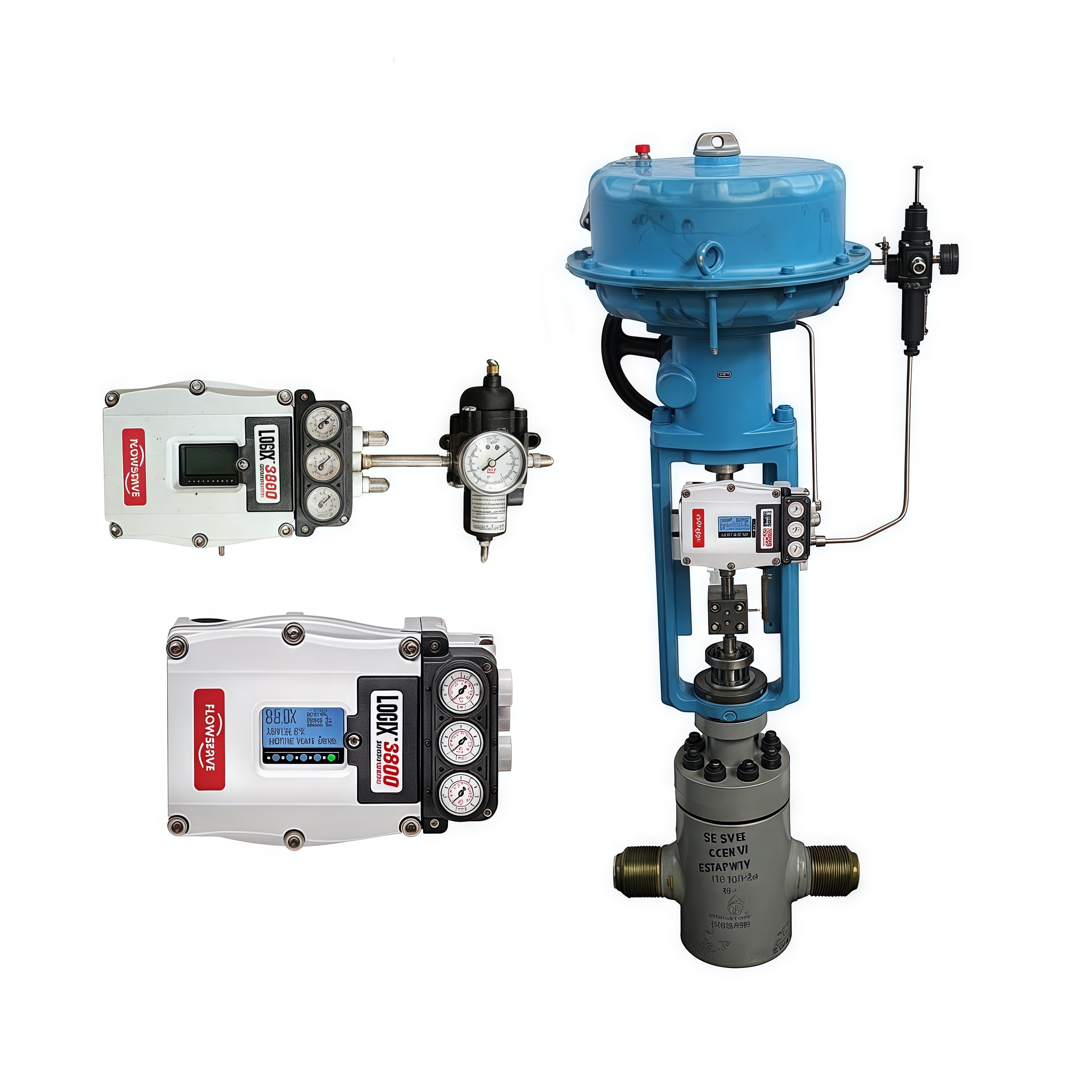 Industrial Digital Valve Positioners Flowserve Logix 3800 Auxiliary Feedwater Regulating Control ...