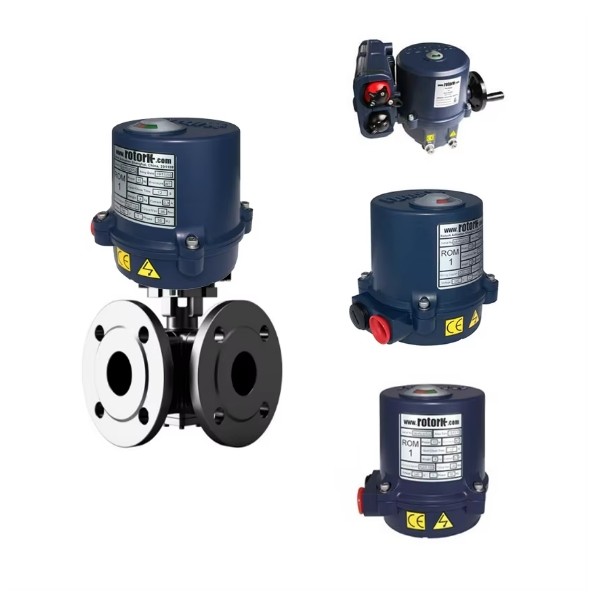 Chinese Brand Control Valve Ball Valve with Rotork ROM Actuator Electric