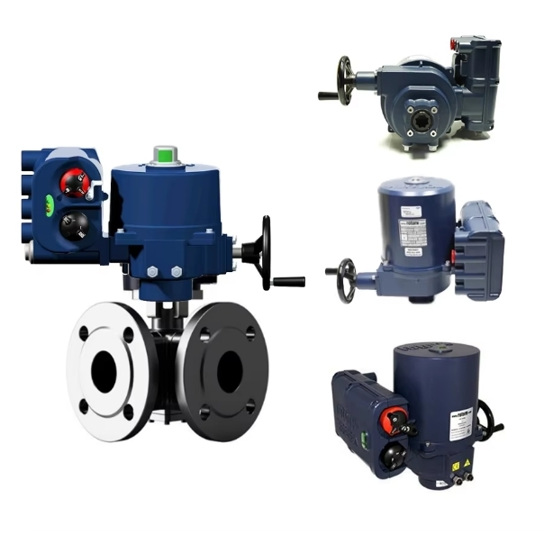 ROTORK ROMpak Electric Actuators With Chinese Brand Control Valve Three-way Valve