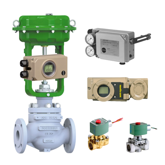 Light Yellow Pneumatic Control Valve And Samson Positioner 3730-3/3731-3 And ASCO Solenoid Valve