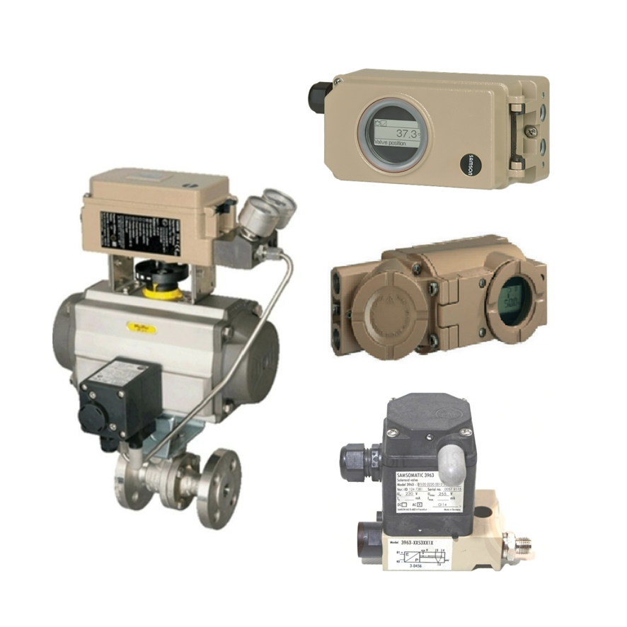 Samson Pneumatic Control Ball Valve with Positioner & Solenoid