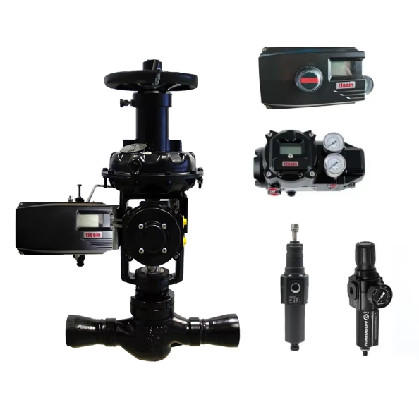 Pneumatic Actuated Ball Valves with Tissin TS800 Positioner