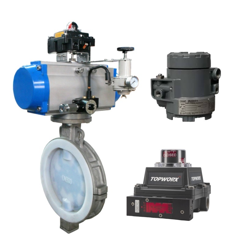 Fisher 846 Pneumatic Control Valve with I/P Converter & Limit Switch