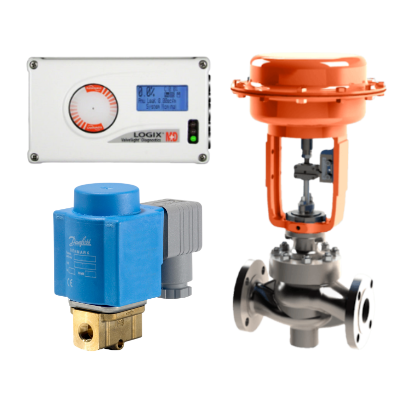Danfoss EV250B solenoid valve, Flowserve Logix 520MD smart valve ...