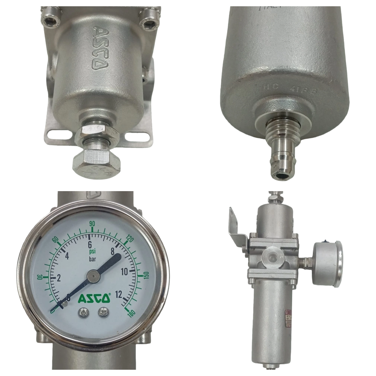 ASCO 342A Compressed Air Filter Regulator | Stainless Steel High-Flow ...