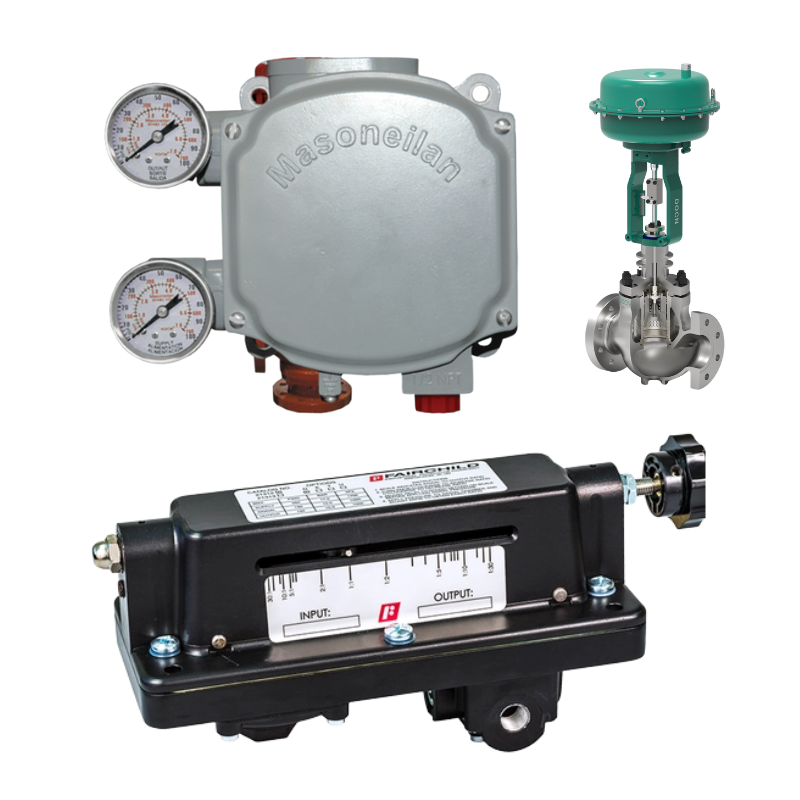 Rotork Fairchild Type 21 pneumatic relay and Masoneilan SVI1000 series ...