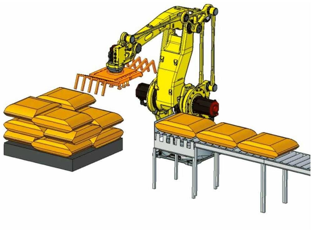 4 Axis Handling Fanuc Robot Arm 3.1m Reach M410 IC 500 Palletizer Robot