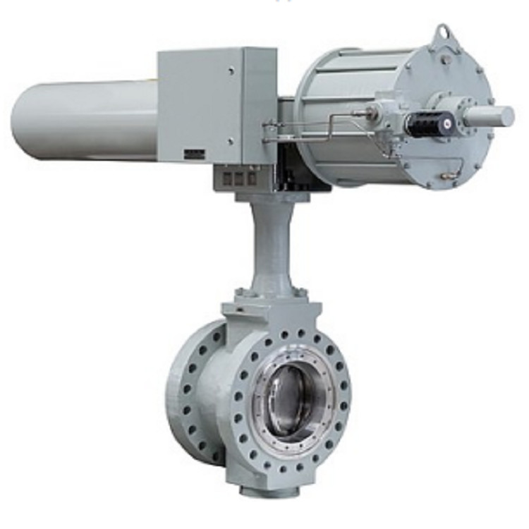 Size DN 80 - DN 2000 Pneumatic Butterfly Control Valve Alloy / Steel ...