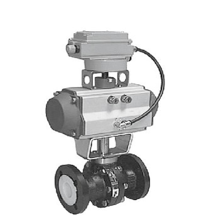 PTFE Lined Ball Valve Pneumatic Supply Class 150 Pressure NPS 1 - NPS 8 ...