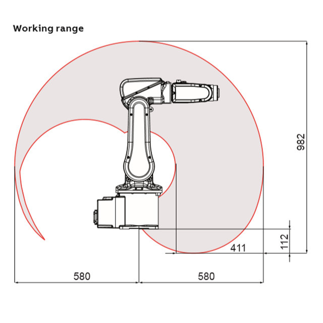 ABB IRB 120 Mini 6 Axis Robot Arm With IRC5 Compact Controller For ...