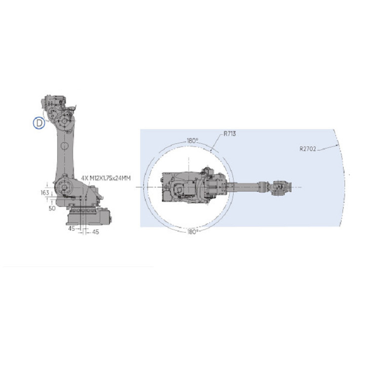 Handling Robot Of MOTOMAN GP180 With 180KG Payload Industrial Robot For ...