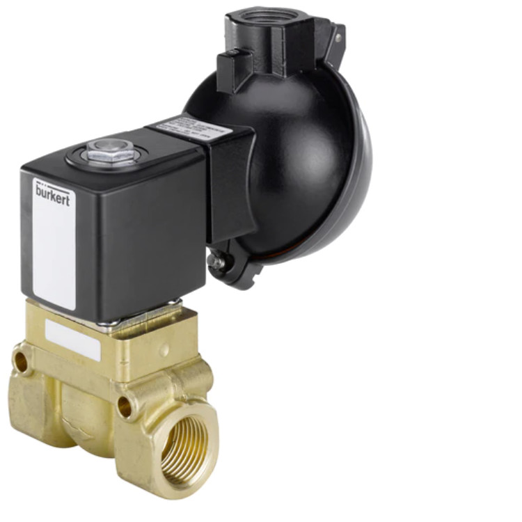 Burkert Type 5404 Solenoid Valve With Servo-Assisted 2/2-Way As Piston Valve Of Valve Parts