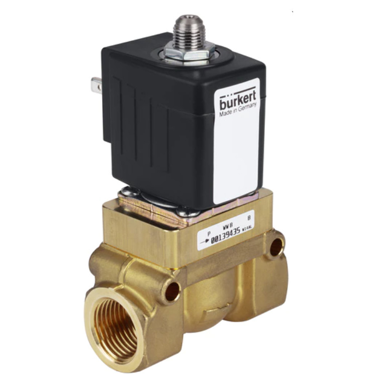 Burkert Type 5404 Solenoid Valve With Servo-Assisted 2/2-Way As Piston Valve Of Valve Parts