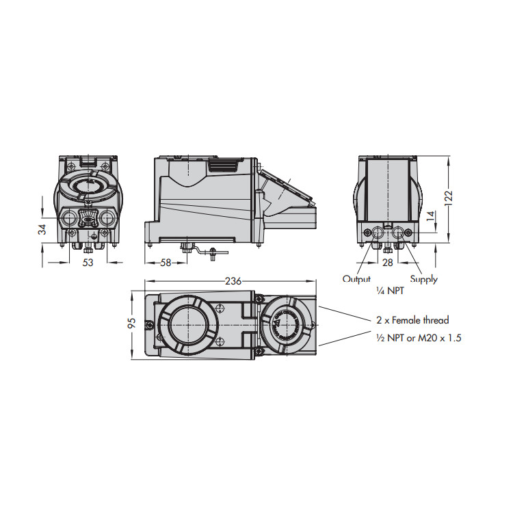 Samson Positioner 3731-3 With Feedback Of Electropneumatic Positioner ...