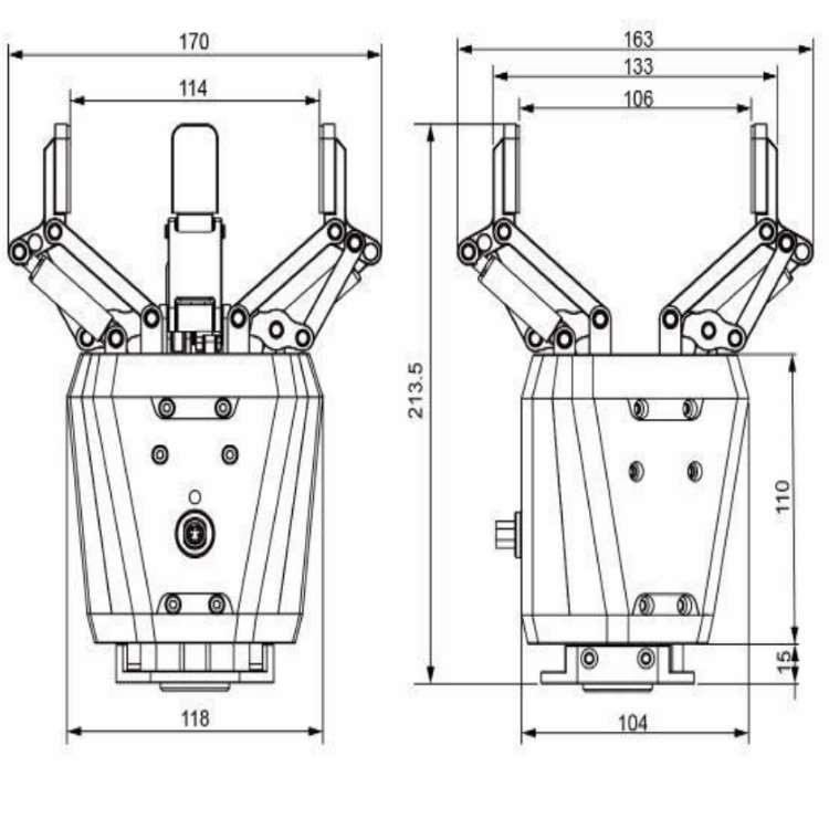Collaborative Robotic Arm 6 Axis With Robot Gripper For Product Picking ...