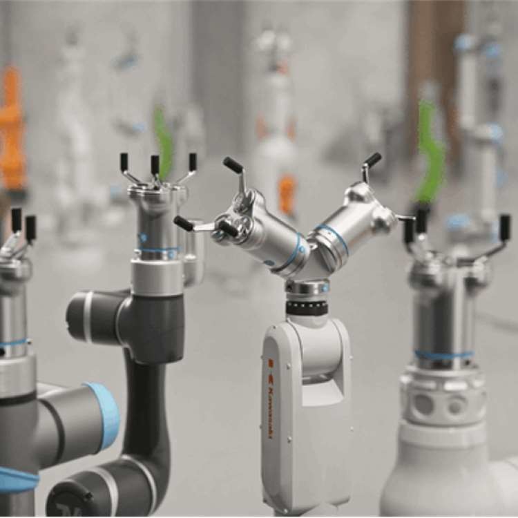 Robot Collaborative With 3FG15 Three Finger Flexible Gripper With Robotic Arm As Robot Gripper