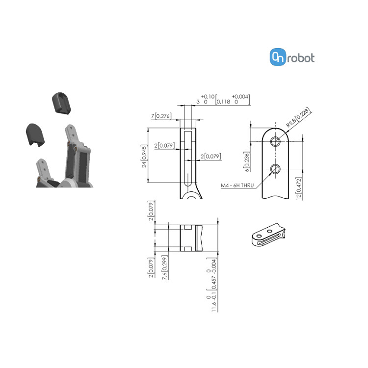 ONrobot robot gripper RG2 two finger hand gripper work for UR cobot ...