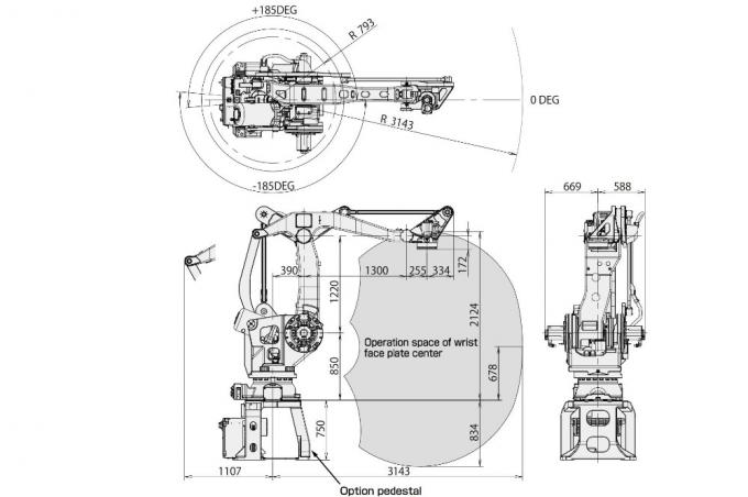 4 Axis Handling Fanuc Robot Arm 3.1m Reach M410 IC 500 Palletizer Robot
