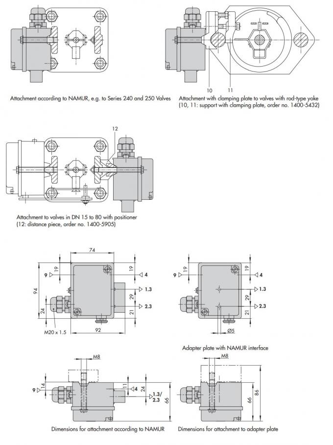 Pipe / Wall Mounting Pneumatic Linear Positioner IP65 With Filter Check ...