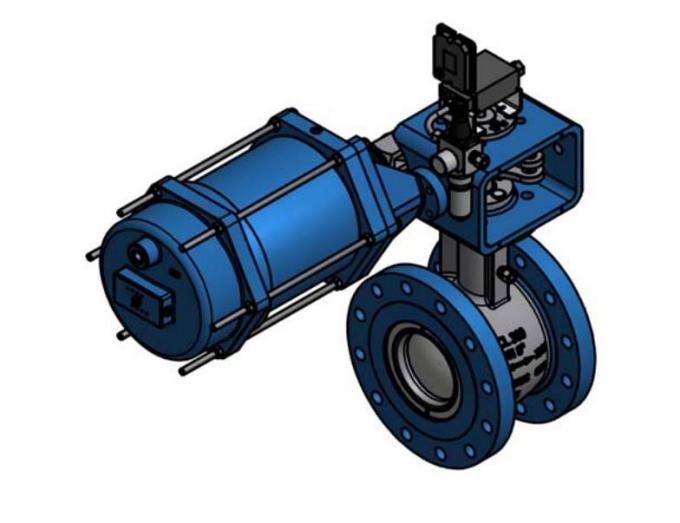 Double Eccentric Pneumatic Control Valve , Industrial Rotary Plug ...
