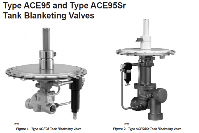 Fisher Type ACE95 Pressure Reducing Valve Vapor Saver Tank Blanketing Valve