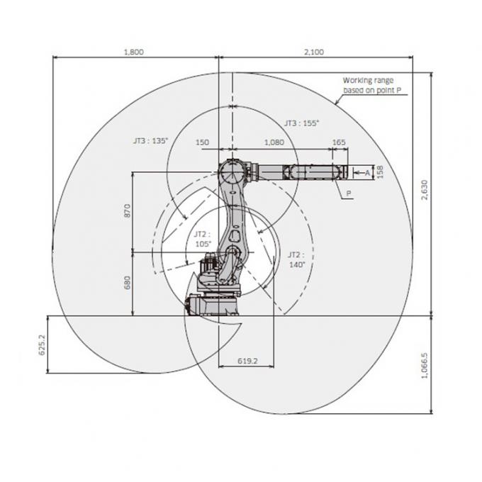 6 Axis Cnc Chinese Robot Arm Floor / Ceiling Mounting RS050N High Speed