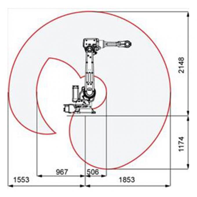 6 Axis robot arm IRB2600 reach 1650mm IP67 industrial robot with laser ...
